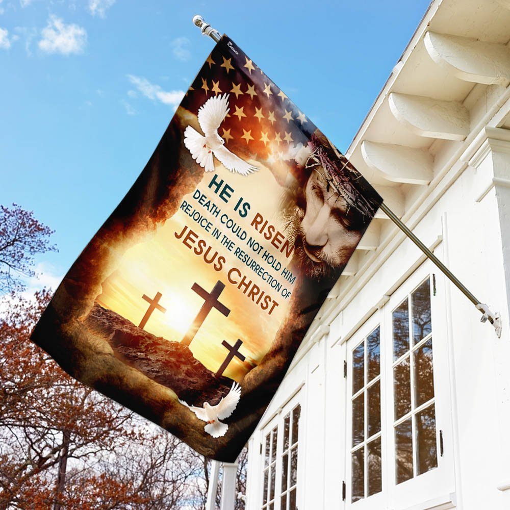 Jesus Christ. He Is Risen Flag – Flagwix