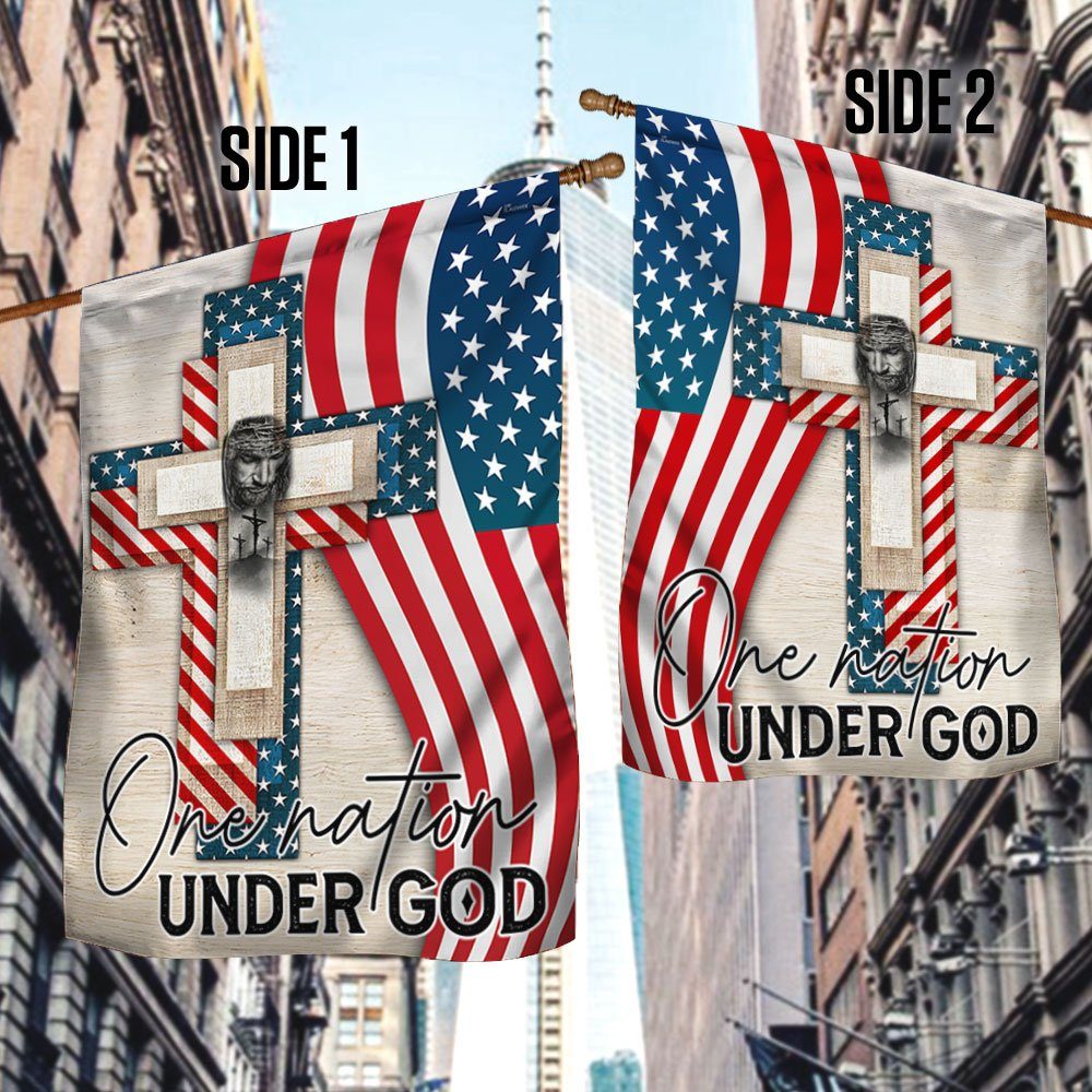 Jesus Christ Flag One Nation Under God LHA1888F – Flagwix