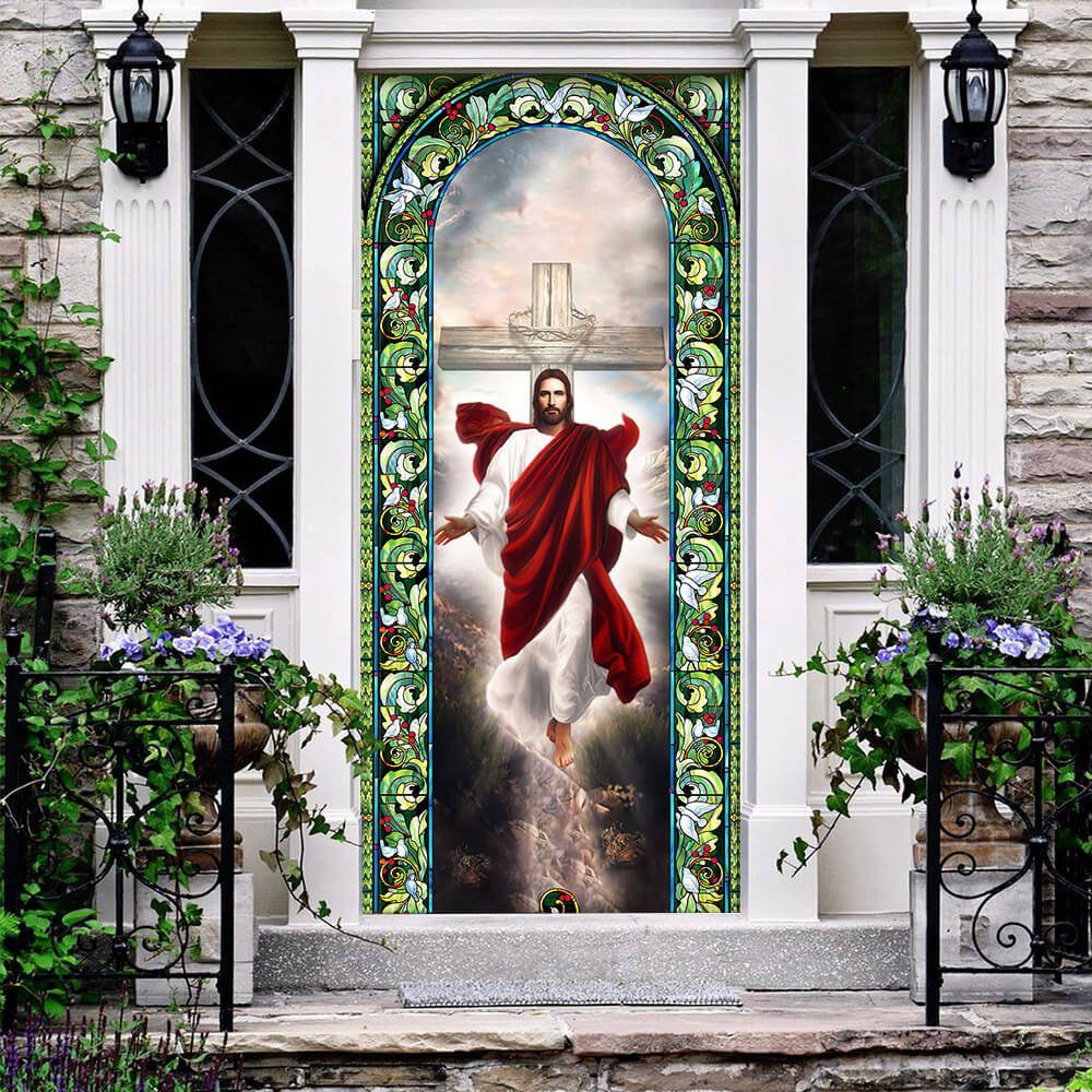 Jesus Christian Door Cover - Flagwix
