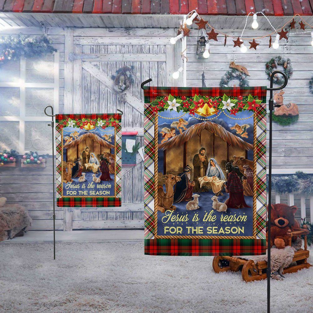 Jesus Christmas Flag Jesus Is The Reason For The Season Christian ...