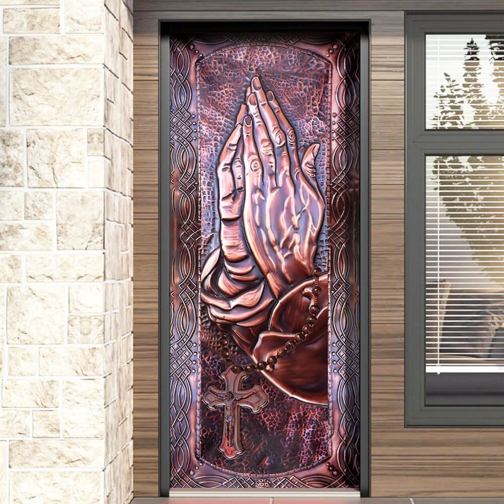 Jesus Door Cover Pray Hands NNT174D – Flagwix