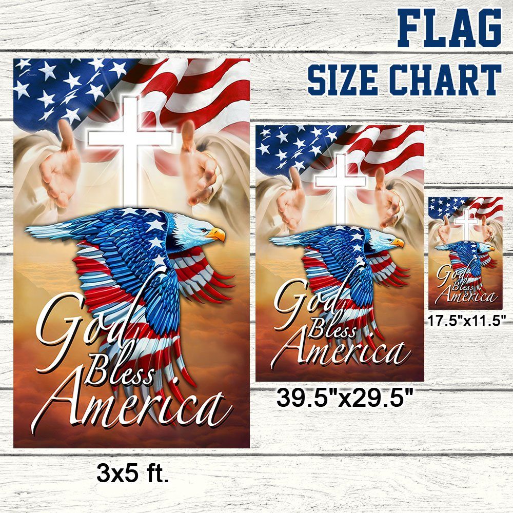 Jesus Eagle Flag God Bless America BNN121F – Flagwix
