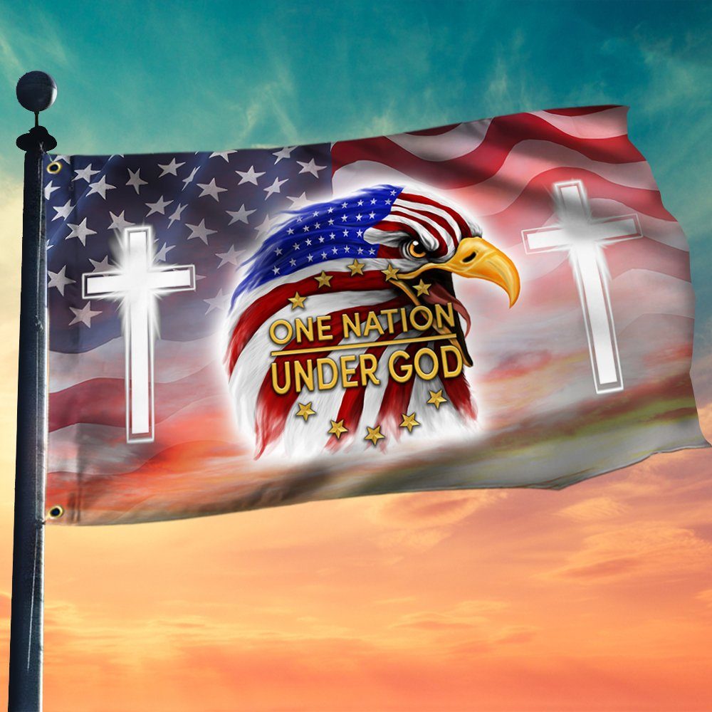 Jesus Eagle Grommet Flag One Nation Under God BNN153GF – Flagwix
