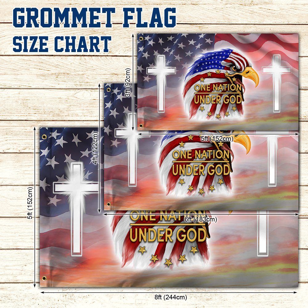 Jesus Eagle Grommet Flag One Nation Under God BNN153GF – Flagwix