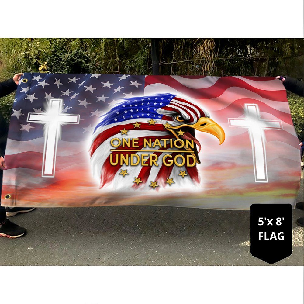 Jesus Eagle Grommet Flag One Nation Under God BNN153GF – Flagwix