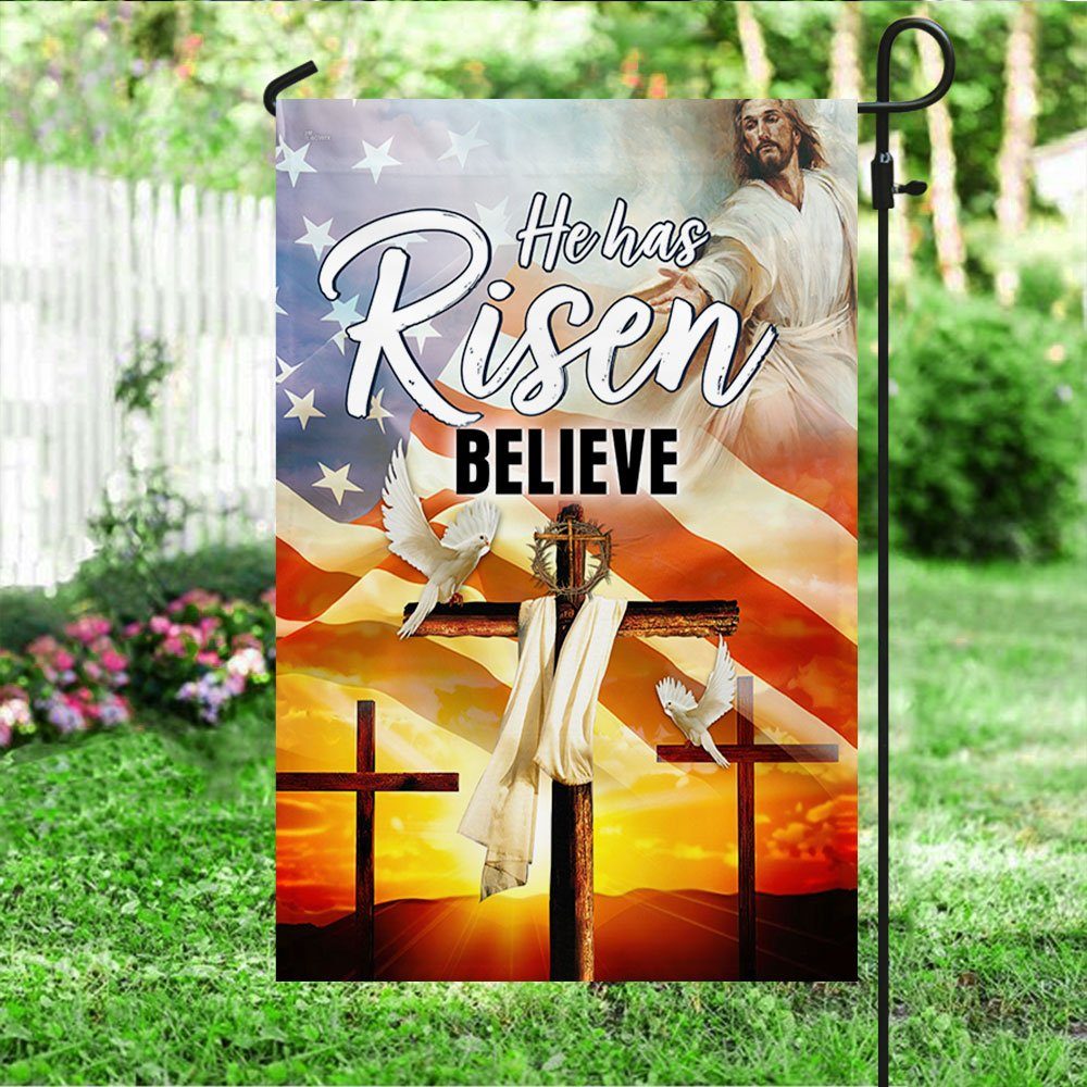 Jesus Easter Day Flag He Has Risen LHA2100F - Flagwix