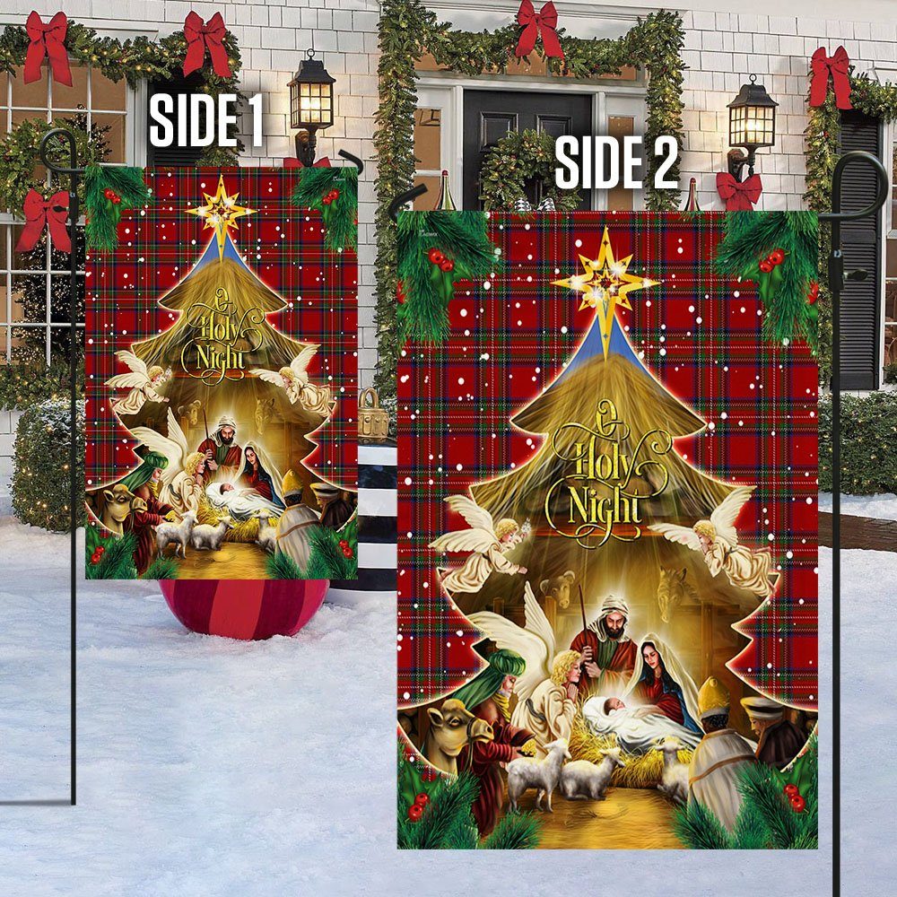 Jesus Family, O holy night Jesus Christmas Flag TPT427F - Flagwix