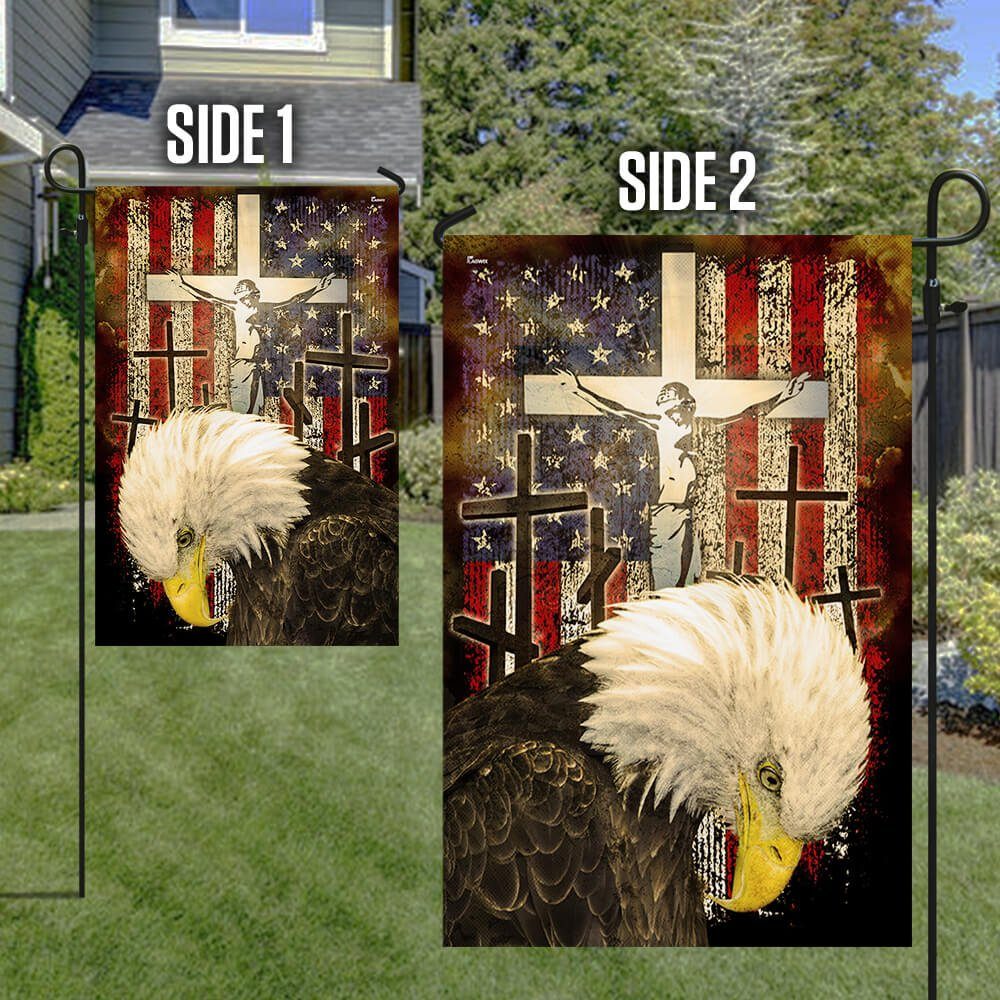 Jesus Flag Bowing American Eagle TTV477F - Flagwix