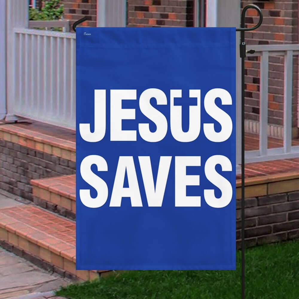 Jesus Flag Jesus Saves Christian Flag QTR344F - Flagwix