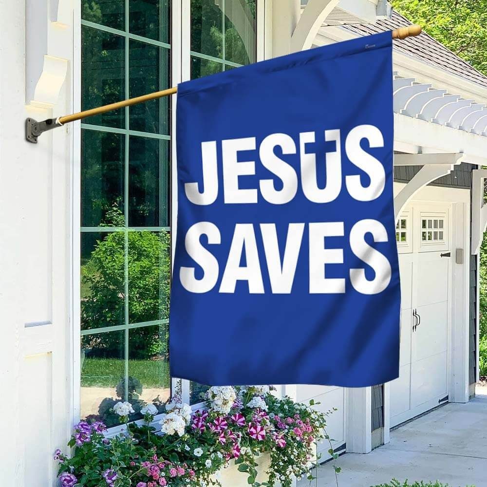 Jesus Flag Jesus Saves Christian Flag QTR344F - Flagwix