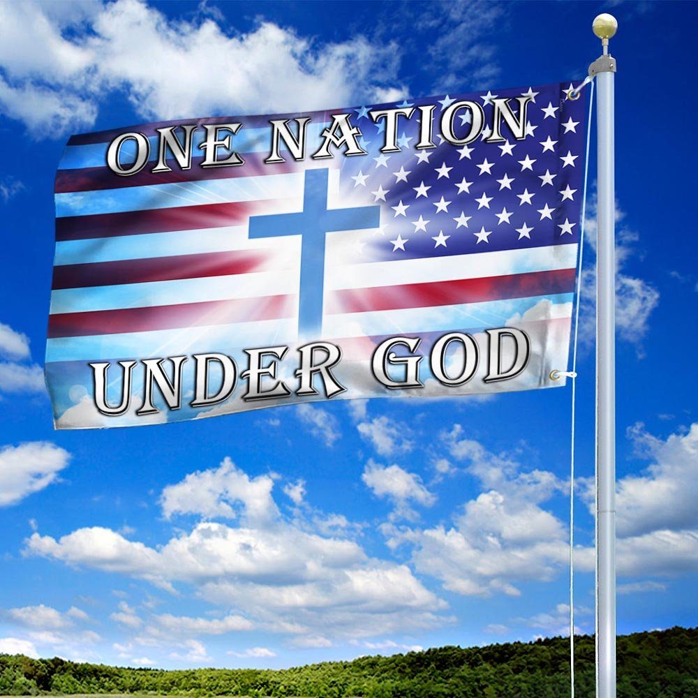 Jesus Flag One Nation Under God American Grommet Flag QTR116GF – Flagwix