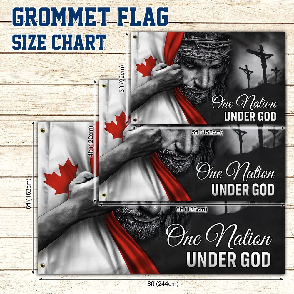 Jesus Flag One Nation Under God Canadian Grommet Flag TRL06GFv6 – Flagwix