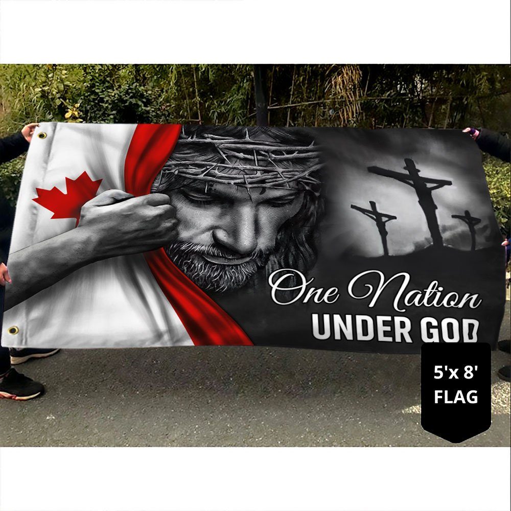 Jesus Flag One Nation Under God Canadian Grommet Flag TRL06GFv6 – Flagwix