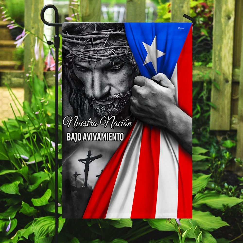 Jesus Flag One Nation Under God Jesus Puerto Rico Flag TRL1697Fv1 - Flagwix