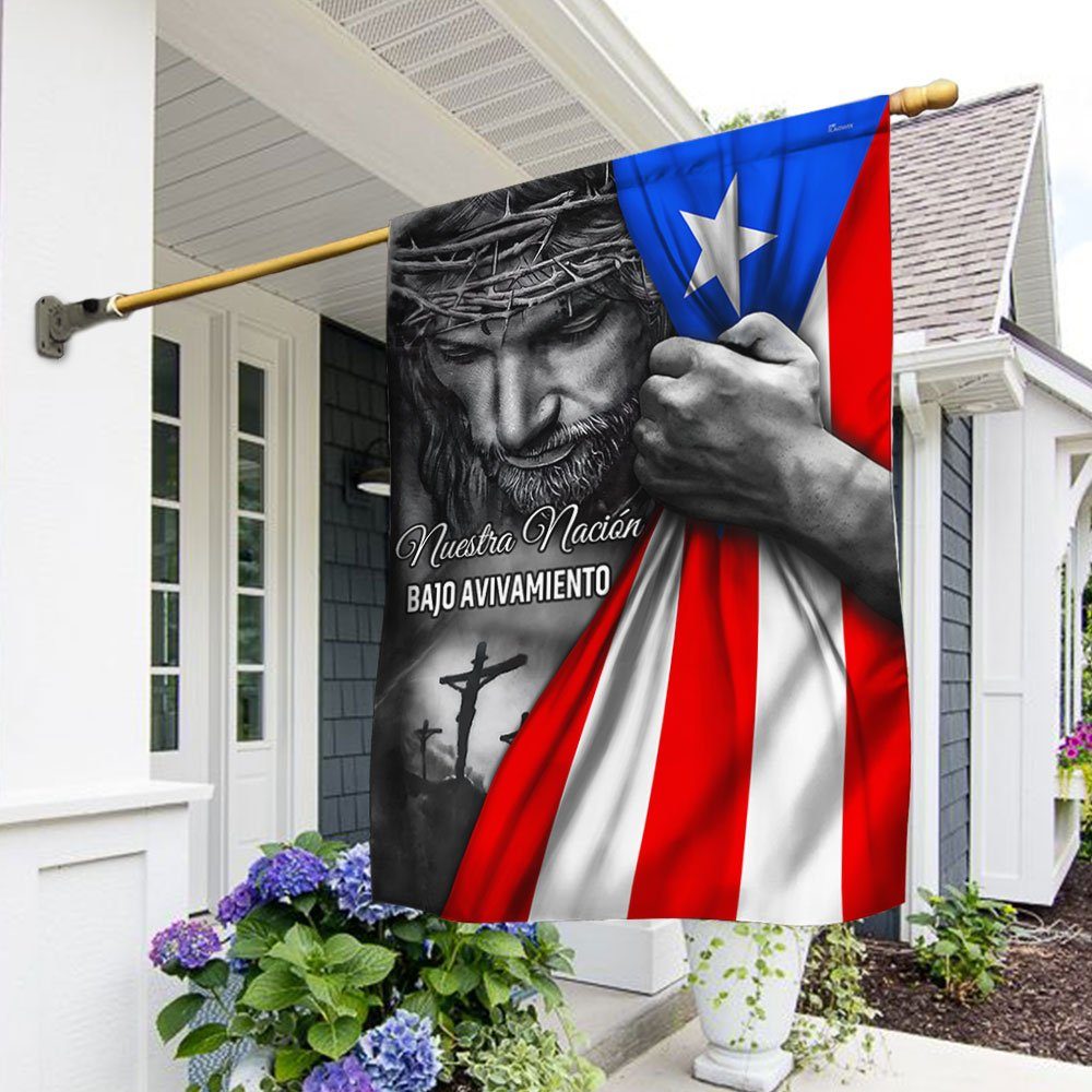 Jesus Flag One Nation Under God Jesus Puerto Rico Flag TRL1697Fv1 - Flagwix