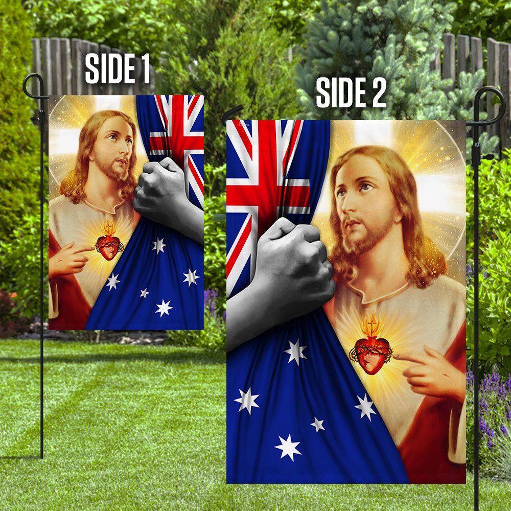 Jesus Flag The Sacred Heart Of Jesus Australian Flag QNN583F - Flagwix