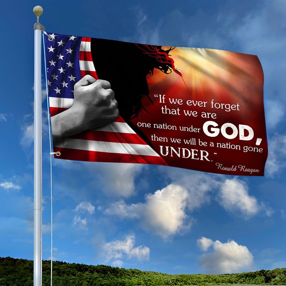 Jesus Grommet Flag One Nation Under God QNN555GF – Flagwix