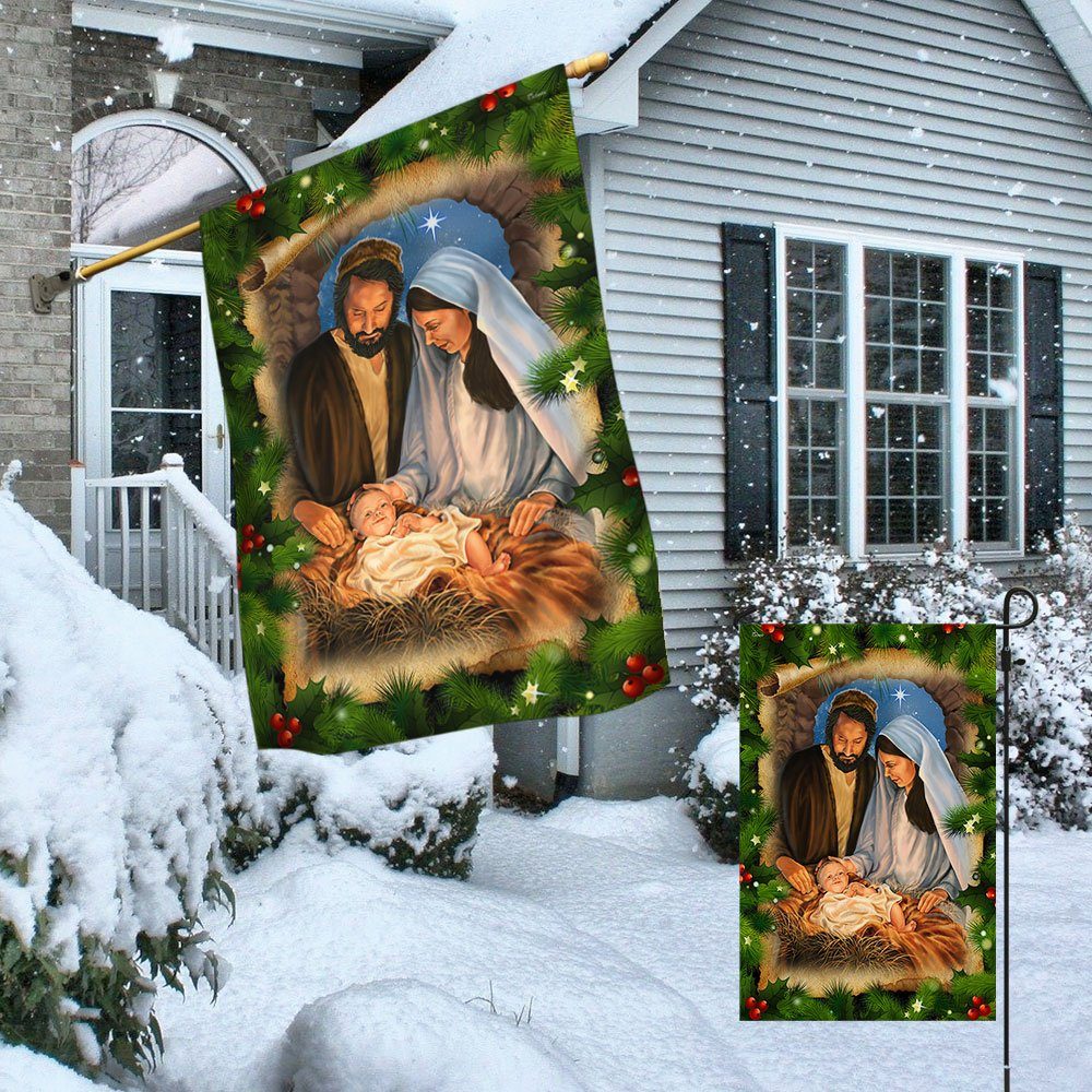 Jesus Is The Reason Christmas Flag Jesus Is Born Nativity Of Jesus ...
