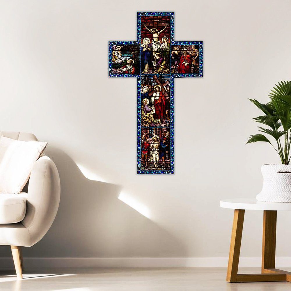 Jesus Metal Sign God Jesus Christian Cross Hanging Metal Sign TRV1650MS ...