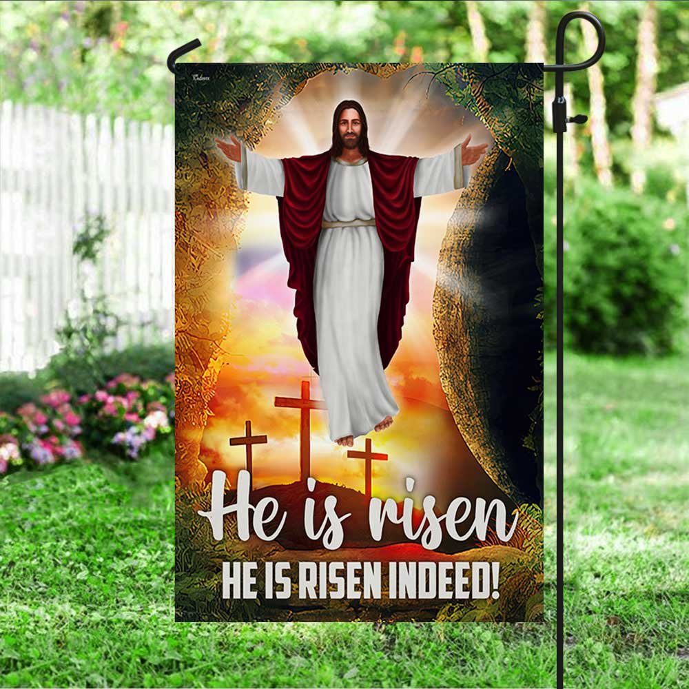 Jesus Resurrection Flag He Is Risen He Is Risen Indeed DBD3409F - Flagwix