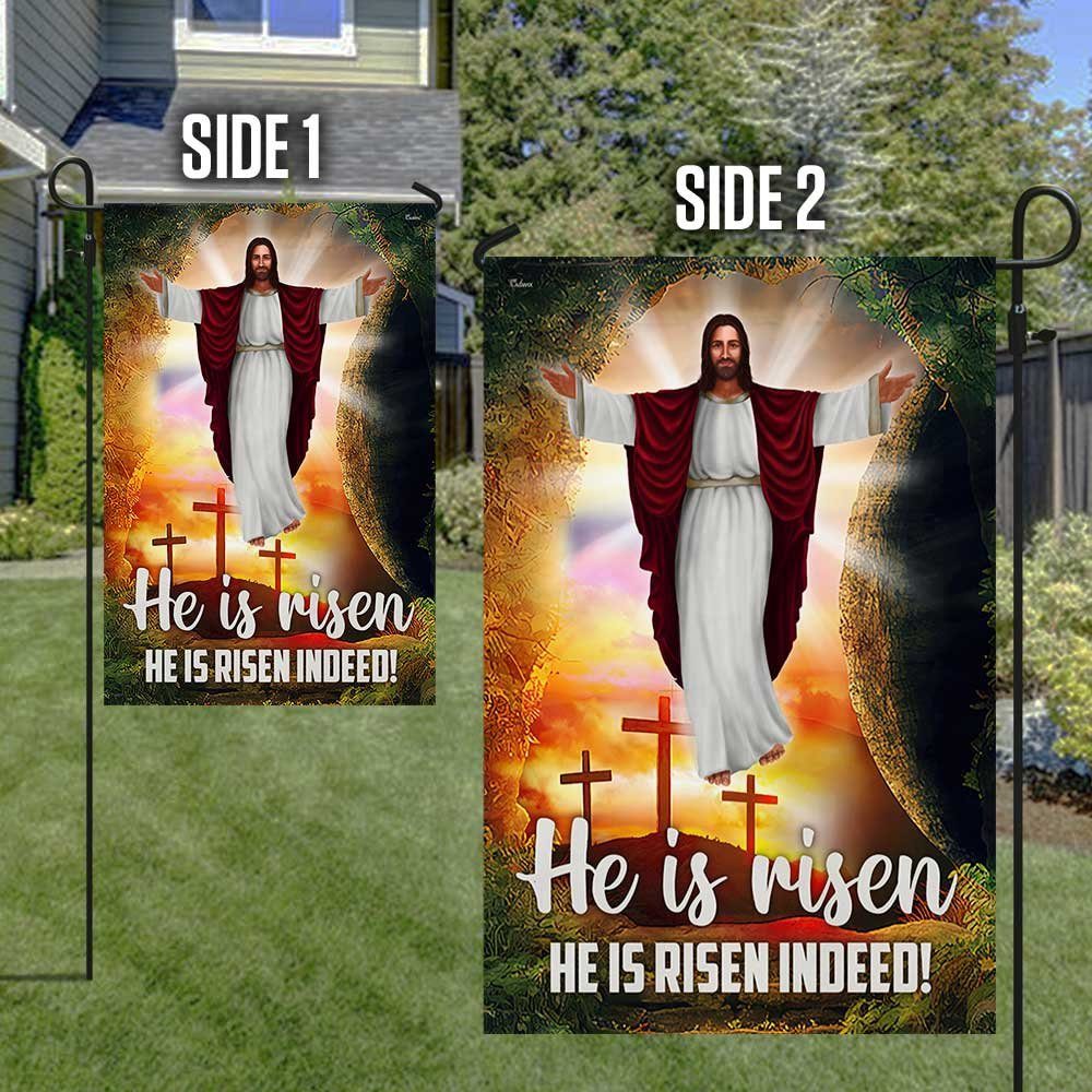 Jesus Resurrection Flag He Is Risen He Is Risen Indeed DBD3409F - Flagwix