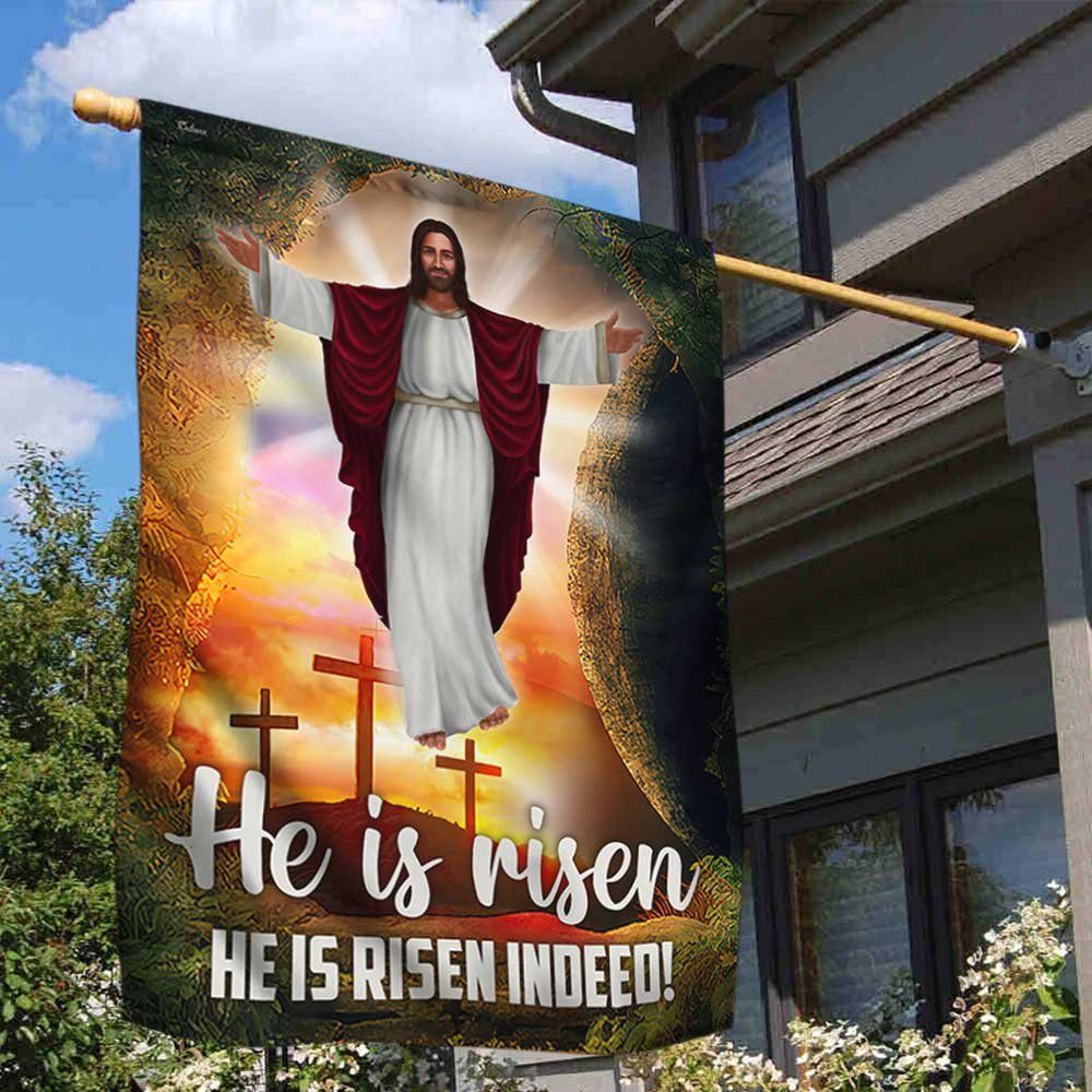 Jesus Resurrection Flag He Is Risen He Is Risen Indeed DBD3409F - Flagwix