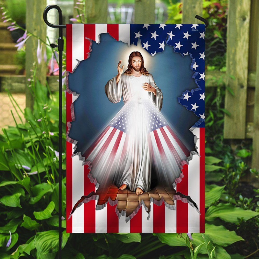 Jesus US Flag God Is Light DDH3143F - Flagwix