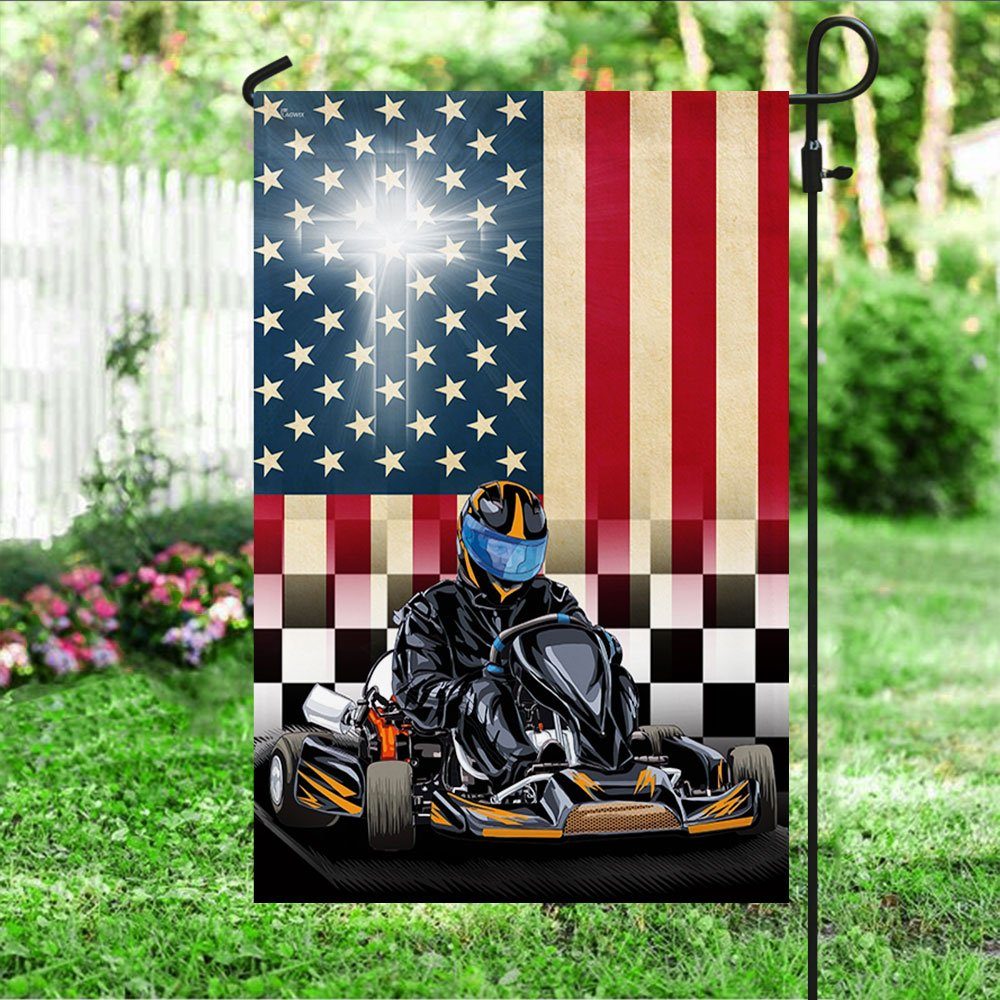 Kart Racing American Flag BNN389F - Flagwix