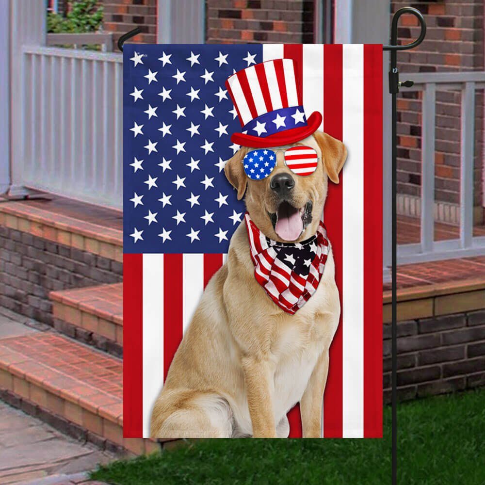 Labrador Dog, Happy 4th of July, Independence Day American Flag ...