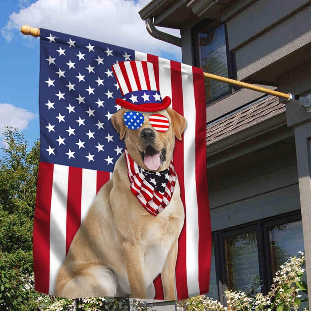 Labrador Dog, Happy 4th of July, Independence Day American Flag ...