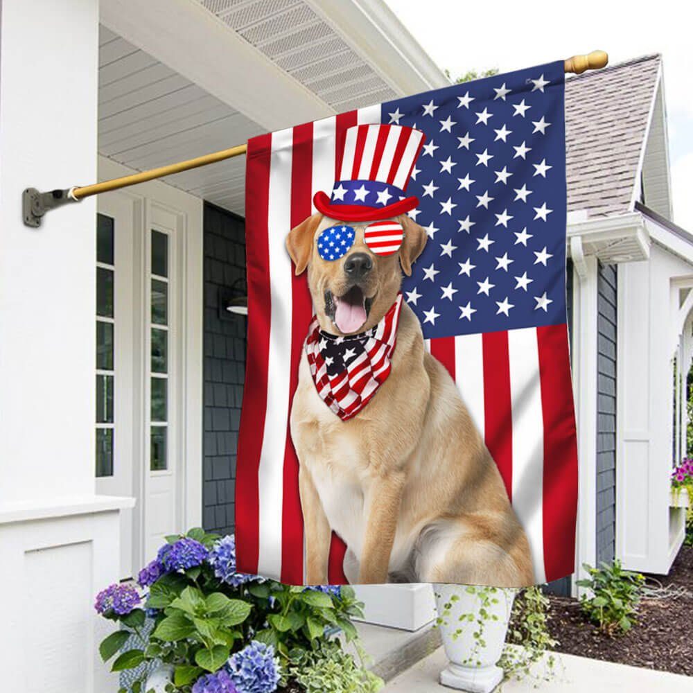 Labrador Dog, Happy 4th of July, Independence Day American Flag ...