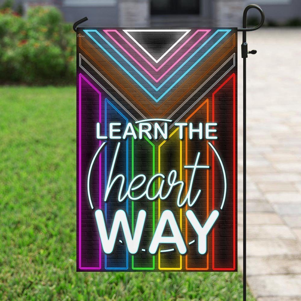 Learn The Heart Way Pride LGBT+ Rainbow FLag - Flagwix