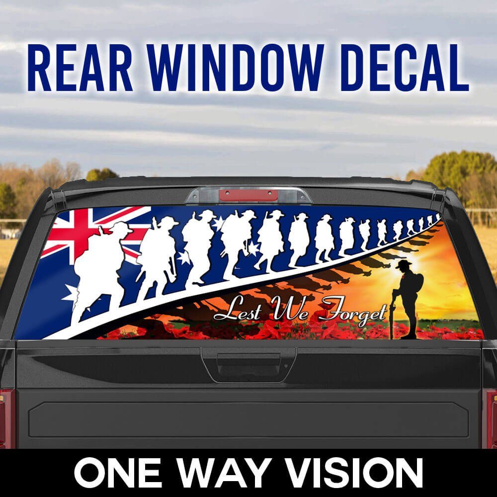lest we forget van decals