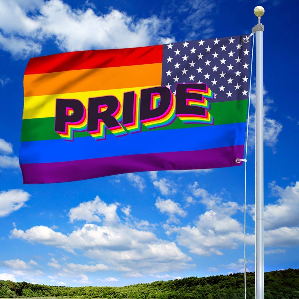 LGBT Flag Pride LGBT American Grommet Flag QTR260GF – Flagwix