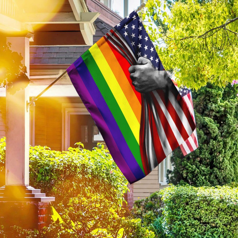 LGBT Flag Rainbow American Flag - Flagwix