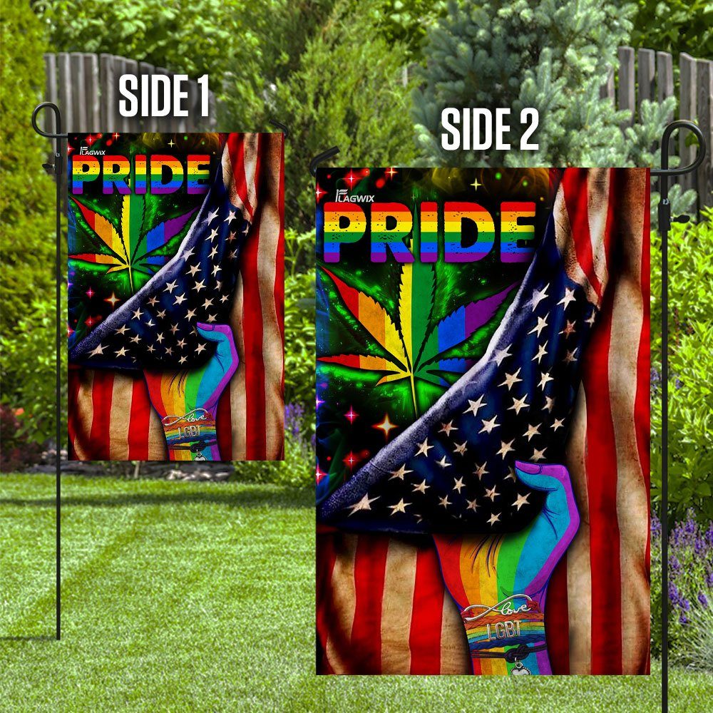 LGBT Pride Pot Leaf Flag – Flagwix