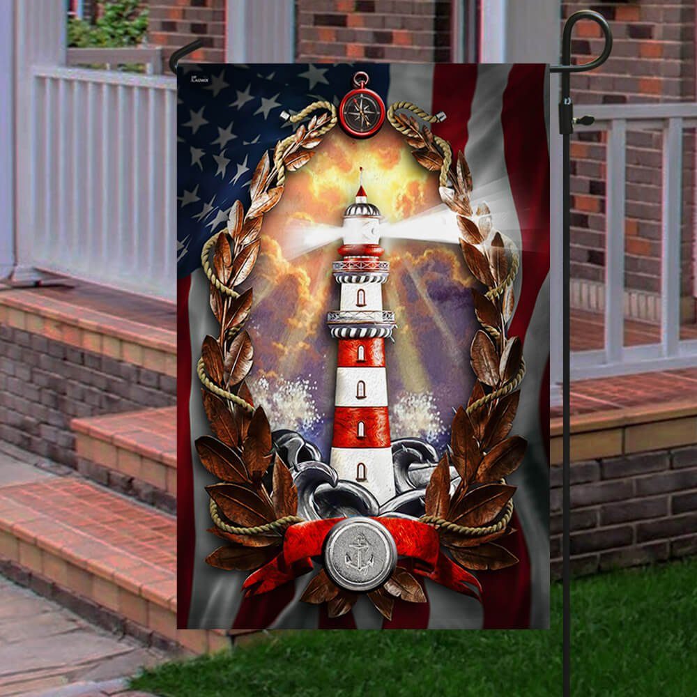 Lighthouse Flag America Night NTB177F - Flagwix