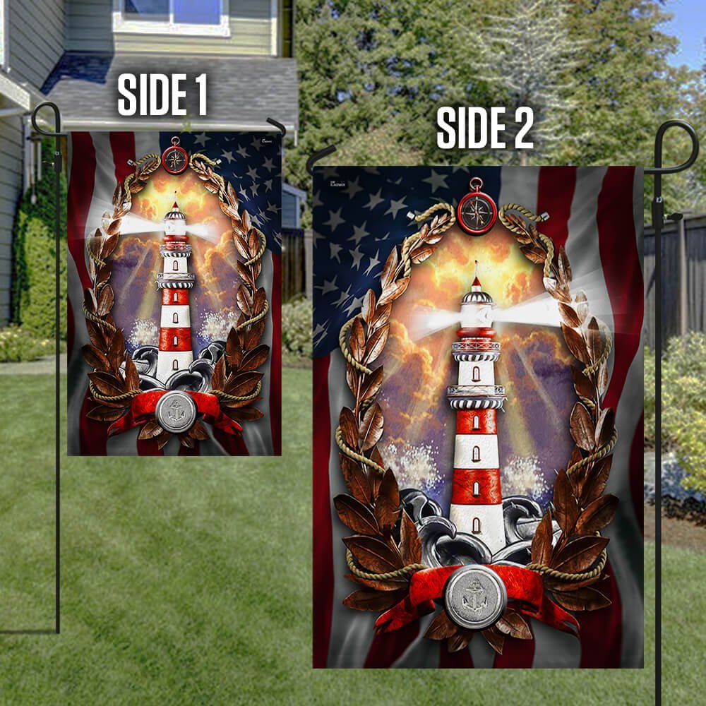 Lighthouse Flag America Night NTB177F - Flagwix