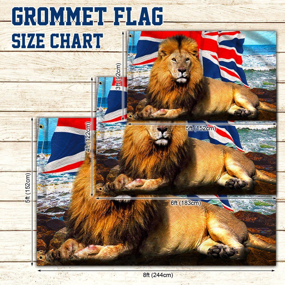 Lion UK Grommet Flag Born To Be A King NTT98GF – Flagwix