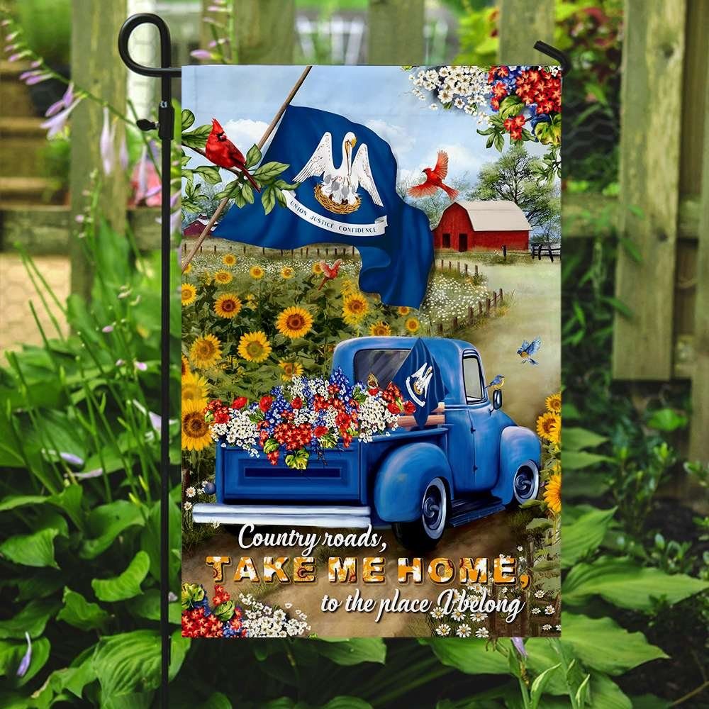 Louisiana Country Roads Flag - Flagwix