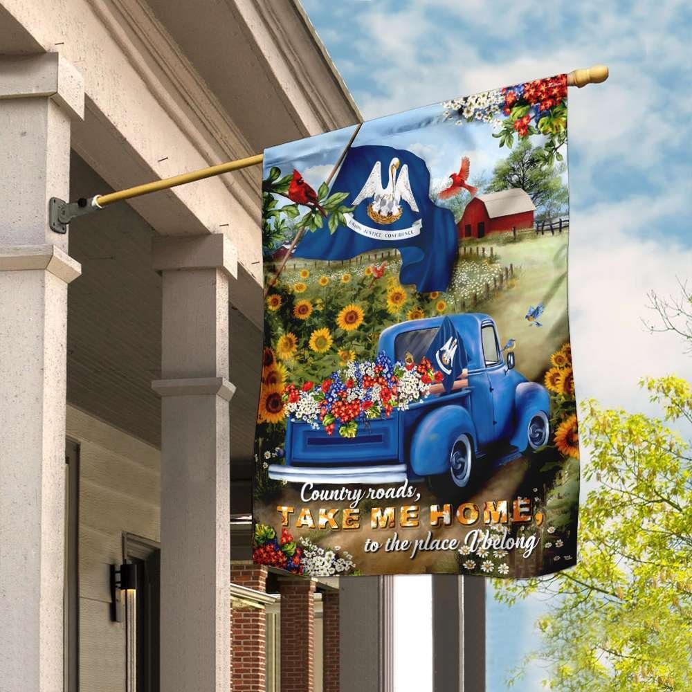 Louisiana Country Roads Flag - Flagwix