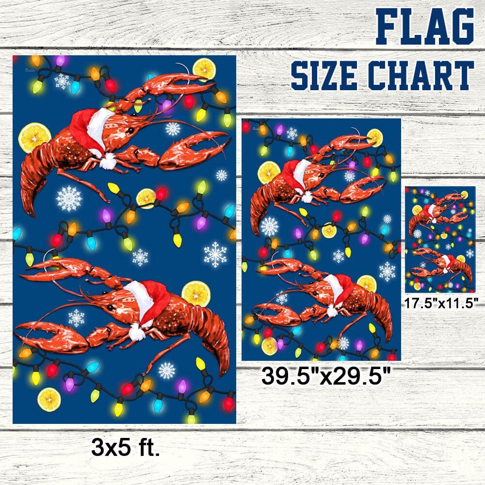 Louisiana Crawfish Christmas Flag LNT702F - Flagwix