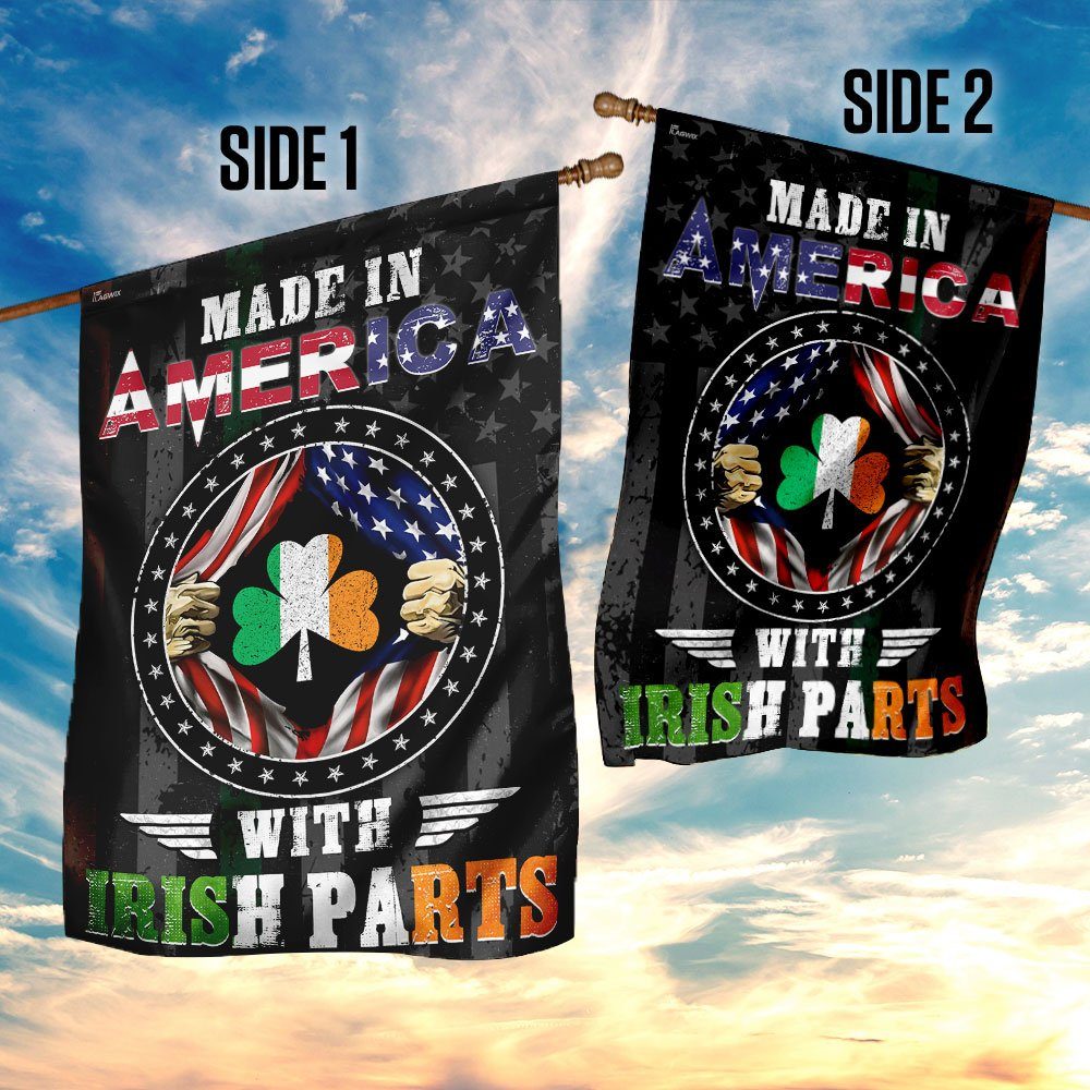 Made In America With Irish Parts Flag - Flagwix