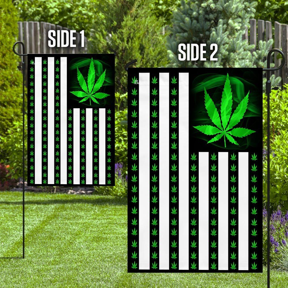 Marijuana Leaf American Flag - Flagwix