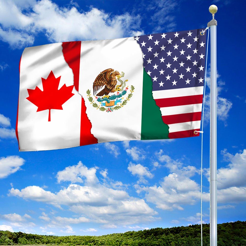 Mexican Canadian American Flag Friendship Grommet Flag QTR262GF – Flagwix