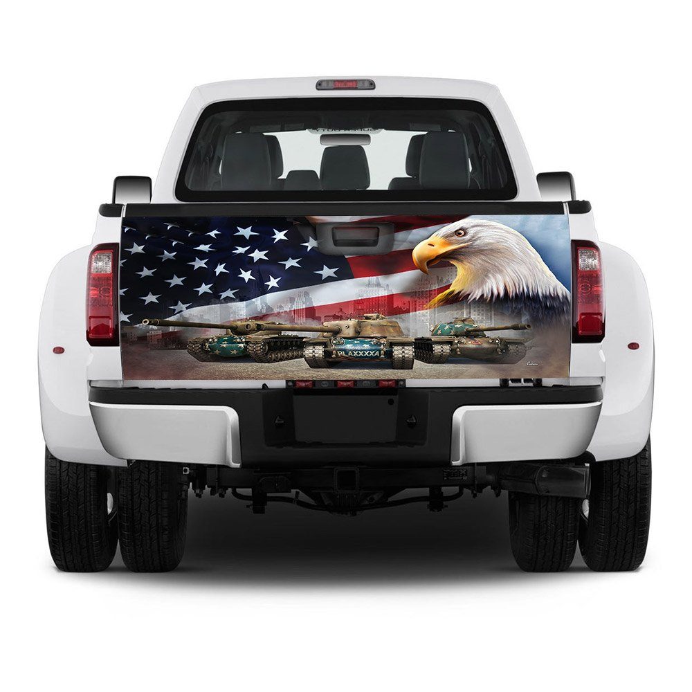 Military Tanks American Eagles Truck Tailgate Decal Sticker Wrap ...