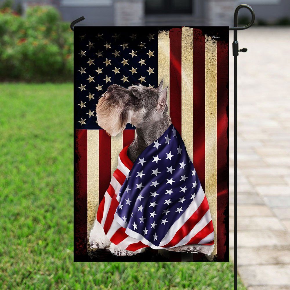Miniature Schnauzer American Patriot Flag - Flagwix