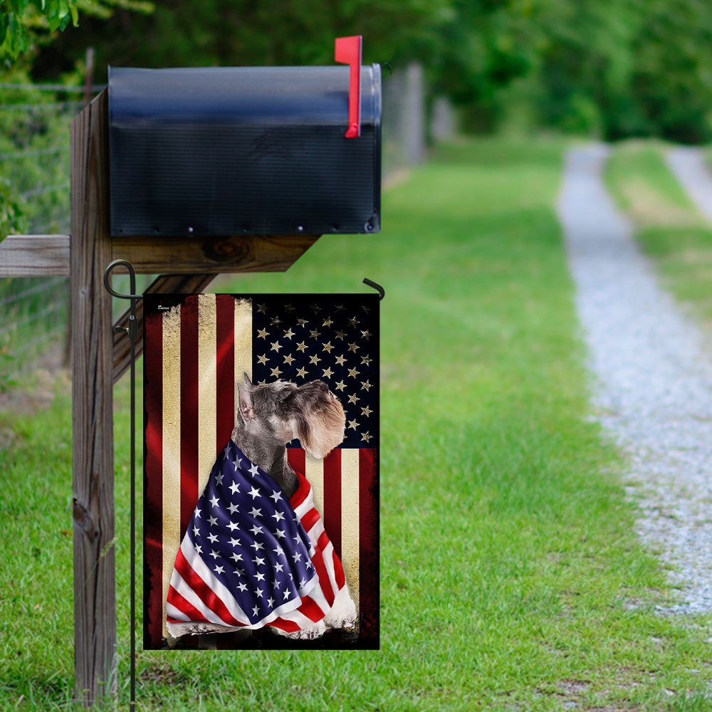 Miniature Schnauzer American Patriot Flag - Flagwix