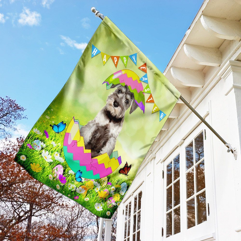 Miniature Schnauzer Easter Day Flag - Flagwix