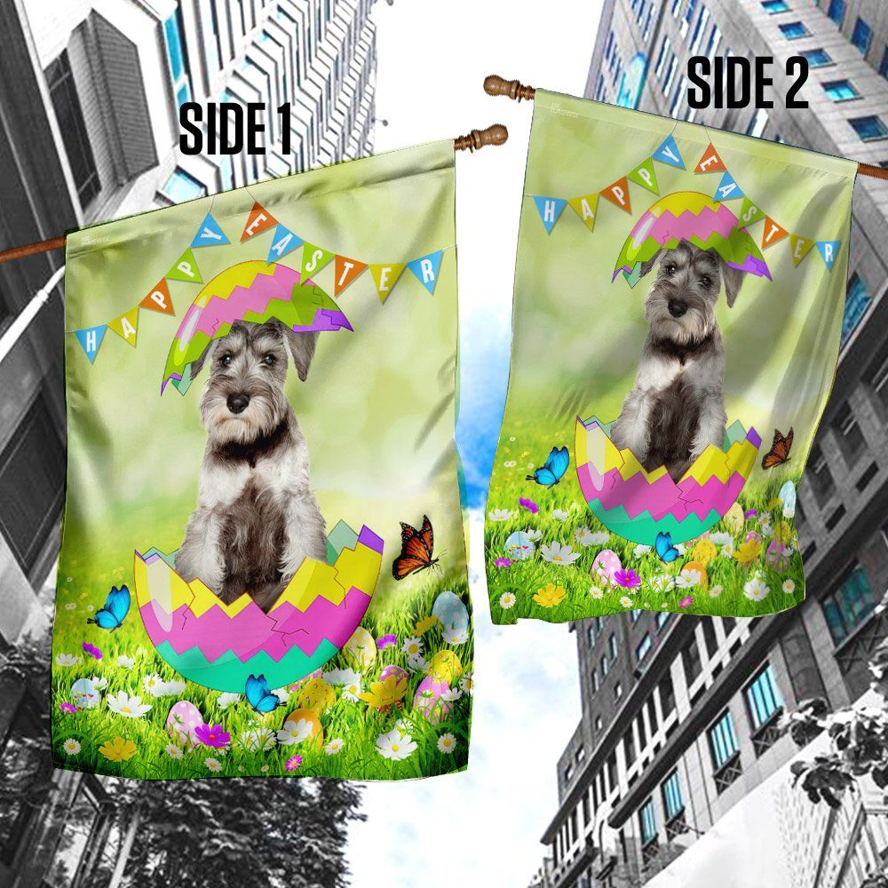 Miniature Schnauzer Easter Day Flag - Flagwix